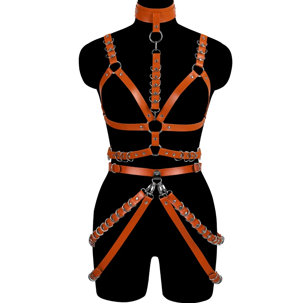 Punk-Garment-Hanging-Neck-Collar-Accessories-Harness-For-Woman-Leather ...