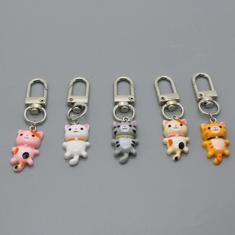 1Pcs-Cute-Cat-Pendant-Keychain-Key-Ring-For-Women-Gift-Fashion-Simple ...