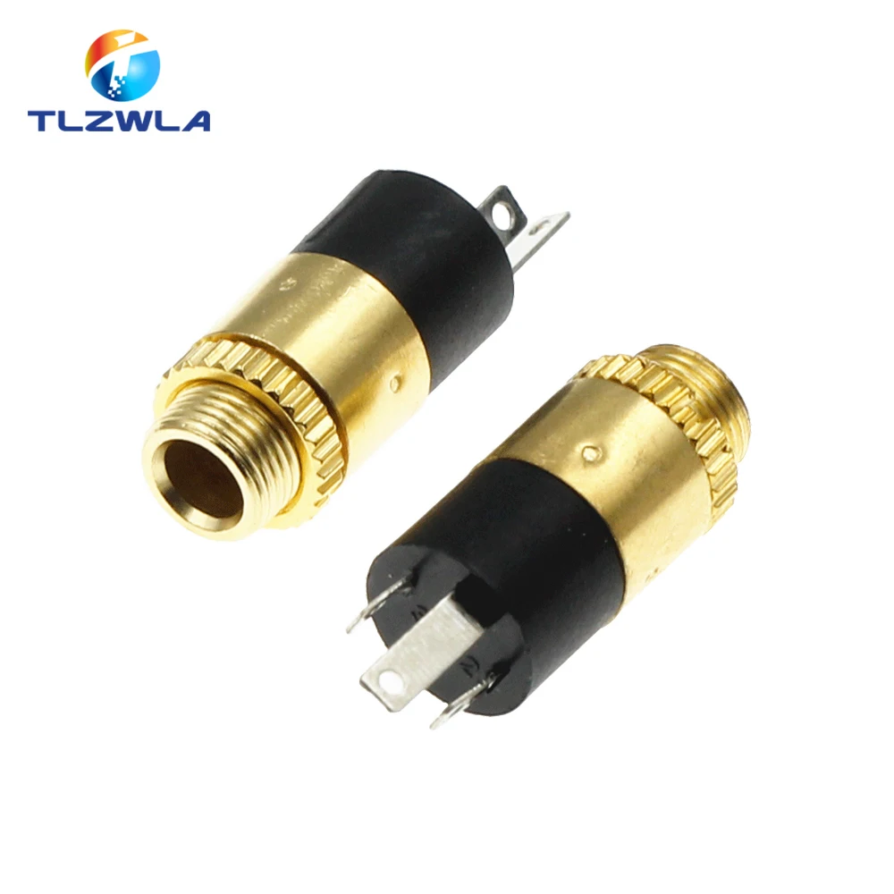 5PCS 3.5MM Cylindrical Socket PJ-392 Stereo Female Socket Jack With ...