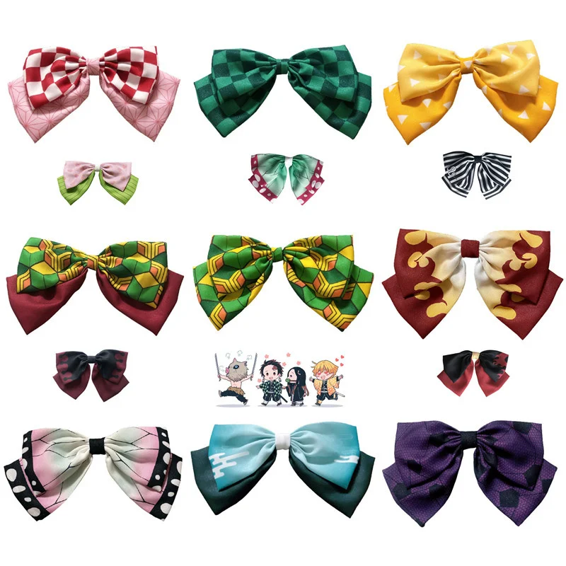 Demon Slayer Tanjirou Nezuko Bow Headwear Headband Casual Sports Hair ...