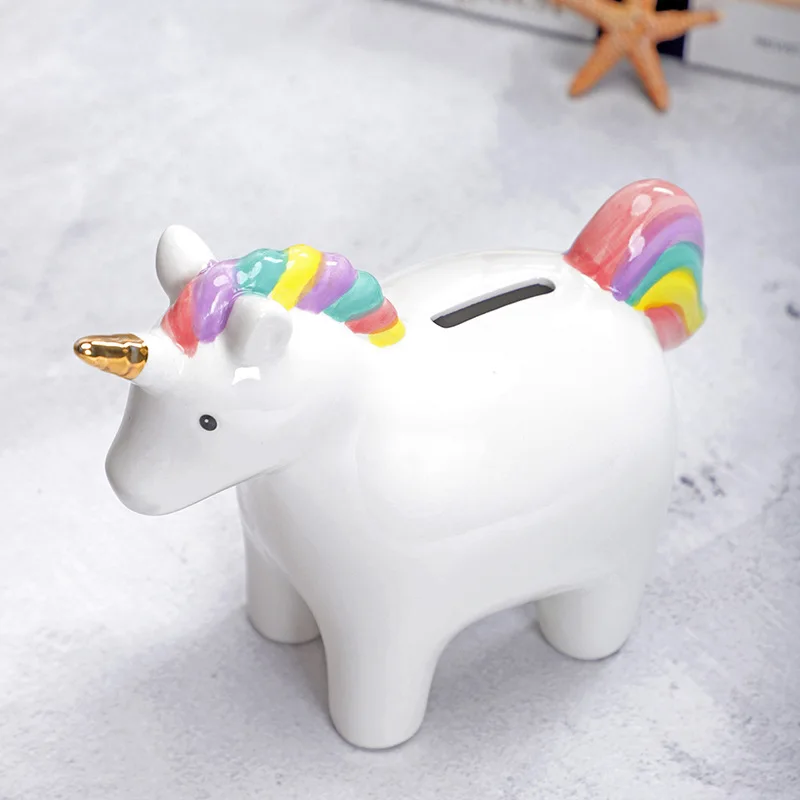 Unicorn-Money-Cash-Box-Piggy-Bank-Large-Money-Box-for-Kids-Money-Safe ...