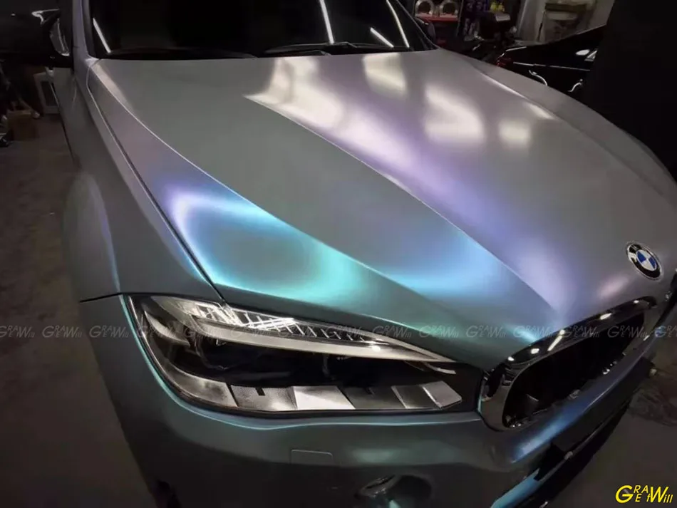 Matte Diamond Gray To Blue Vinyl Wrap Film Satin Diamond Blue Car Wrap ...