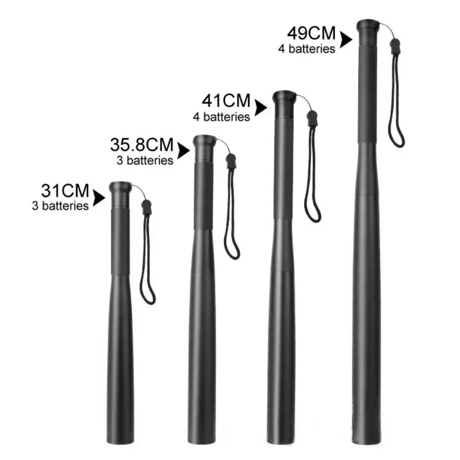 Self Defense Baseball Mace Torch Flashlight Stick Outdoors Emergency ...