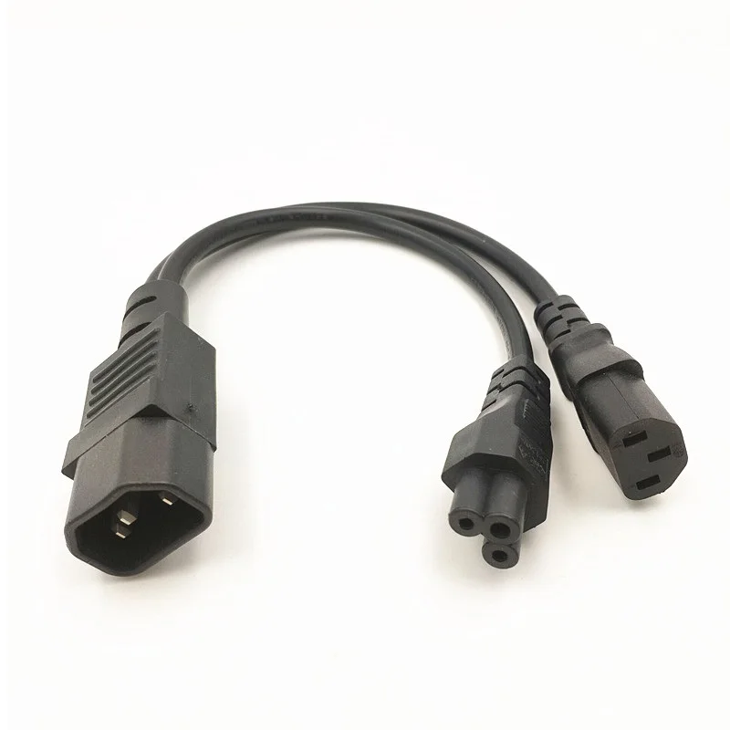 Y Type Splitter Power Cord ,IEC320 C14 Plug 3 Prong Male Power Cable ...