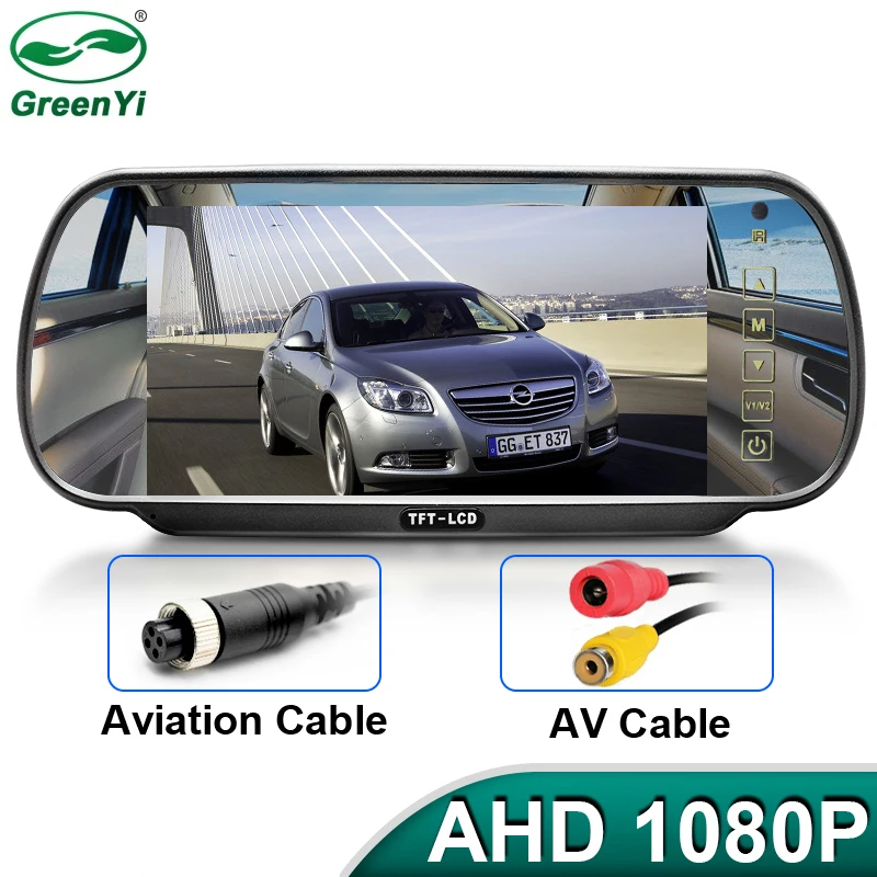 Hd Ahd 7 Inch Vehicle Mirror Monitor With 170° 1080p Rear View Ahd ...