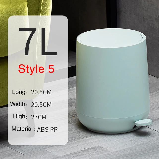 Nordic Simple Trash Can Household Living Room Bathroom Garbage Storage ...