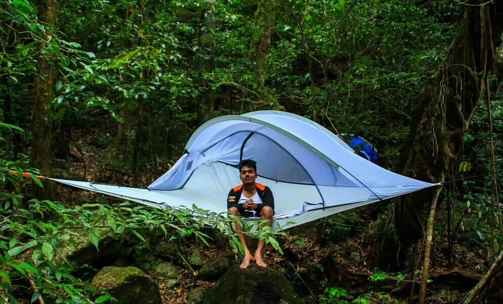 Hanging Tent Triangle Suspension tent Self hammock tent camping tree ...