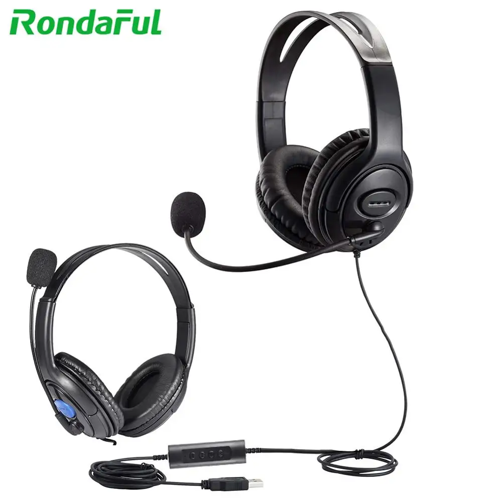 Call-Center-USB-Headset-Telephone-Computer-Heaphone-With-Microphone ...