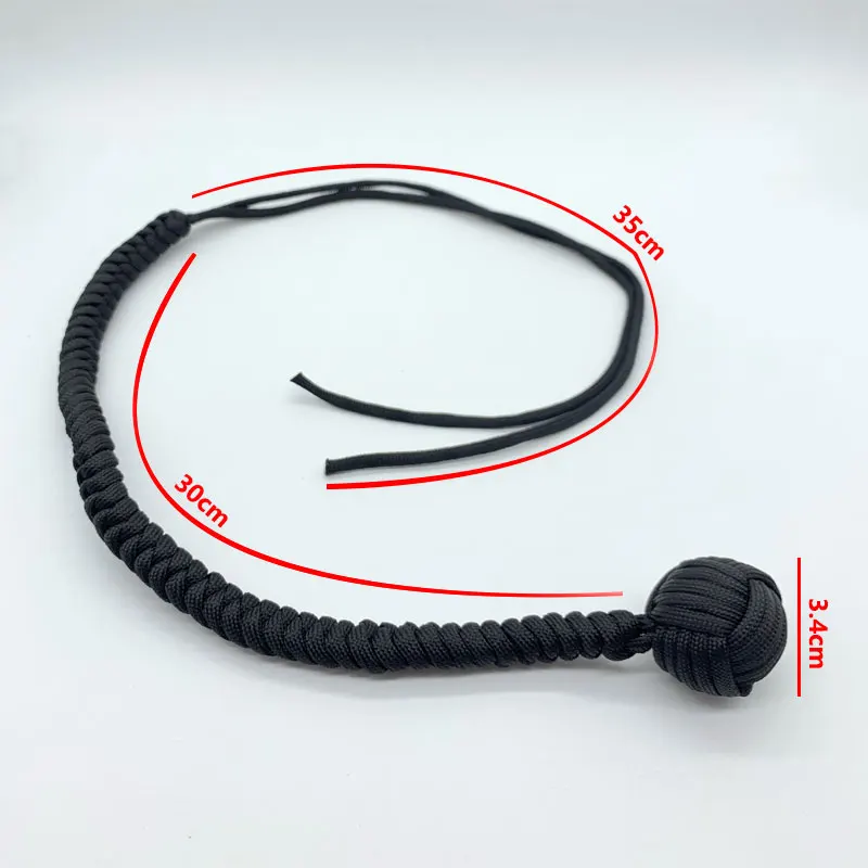 Diy Monkey Fist Whip Bracelet Outdoor Edc Self Defense Rope Steel Ball ...