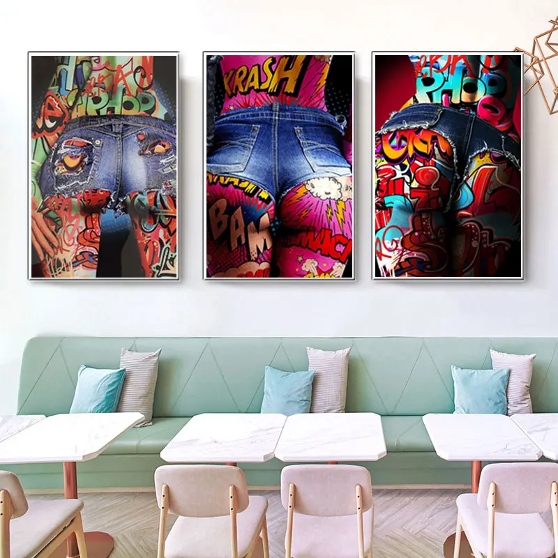 Woman Ass Graffiti Posters And Prints Hd Beautiful Buttocks Painting ...