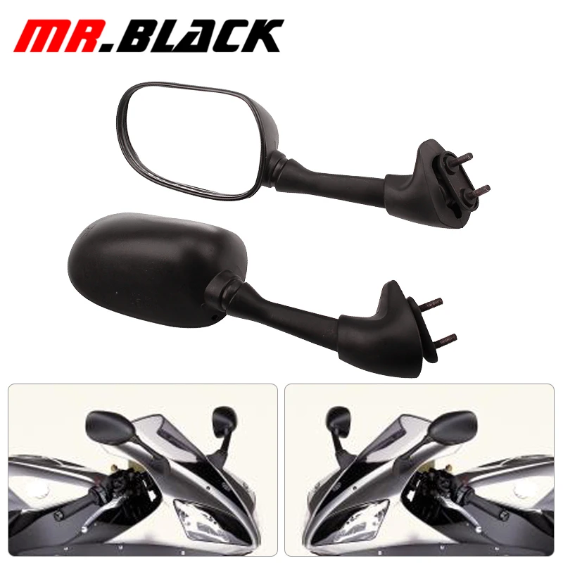 Motorcycle mirror Black Racing Replacement Rear View Mirrors For Yamaha ...