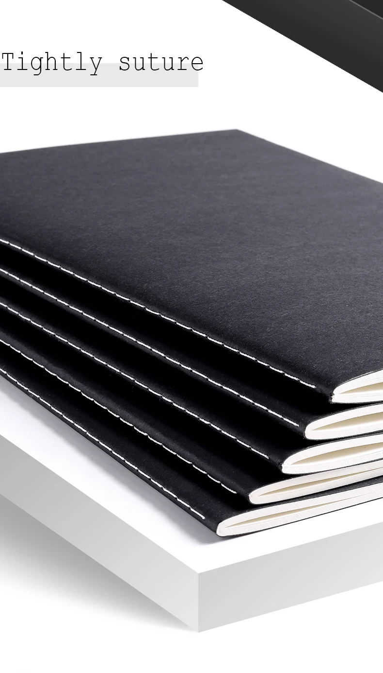 Feuillet mobile,Carnet de notes à grille en papier Kraft,80 Pages ...