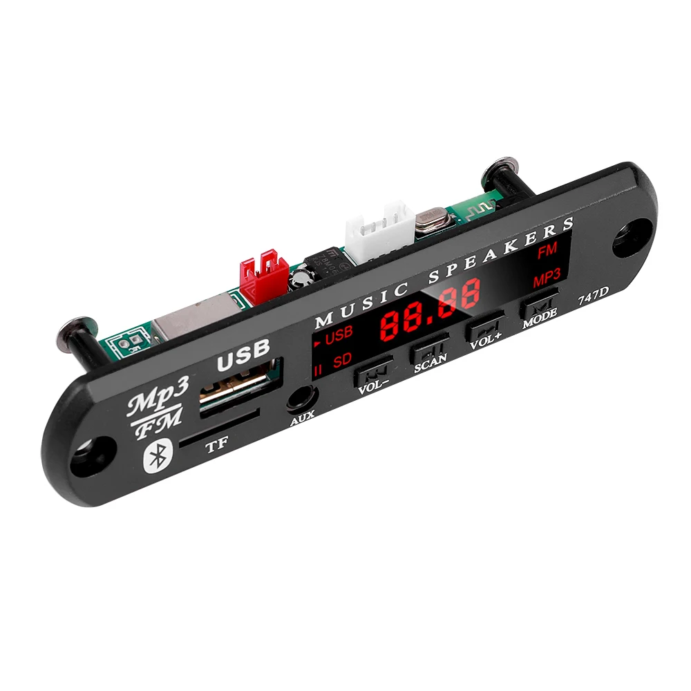 KEBIDU 5V 12V MP3 WMA Decoder Board Audio Modul USB TF Radio Bluetooth ...