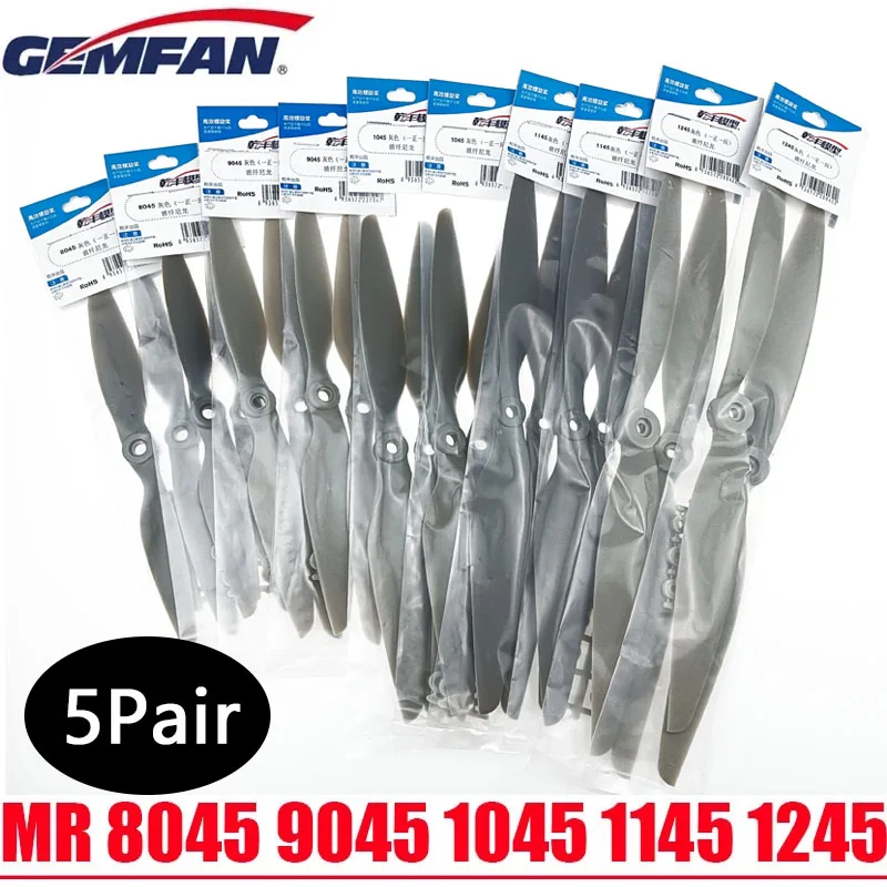 5Pair GEMFAN MR8045 MR9045 MR1045 MR1055 MR1145 MR1245 Nylon Propeller ...