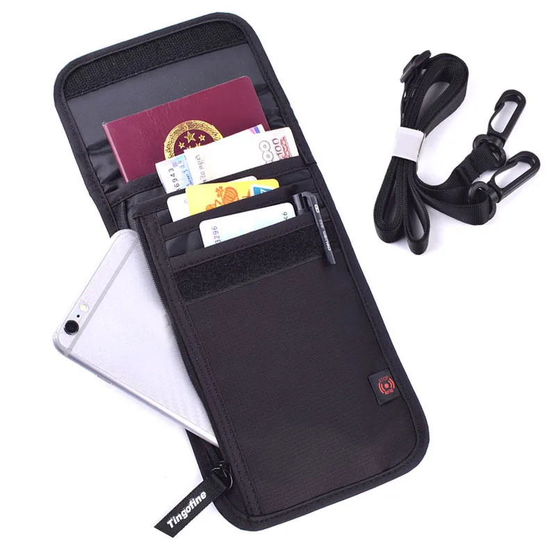 Travel Security Hidden Money Pouch Wallet RFID Blocking Slim Multi ...