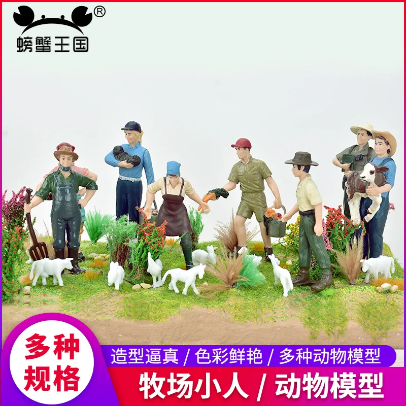 1pcs Model Farm Staff Worker Farmer Action Figure People Model Building ...