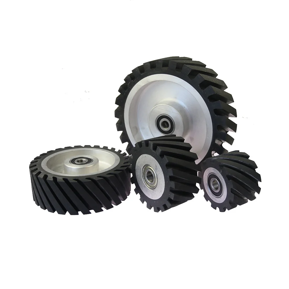 Dia-75mm-200mm-Serrated-Rubber-Contact-Wheel-Sanding-Belt-Polishing ...