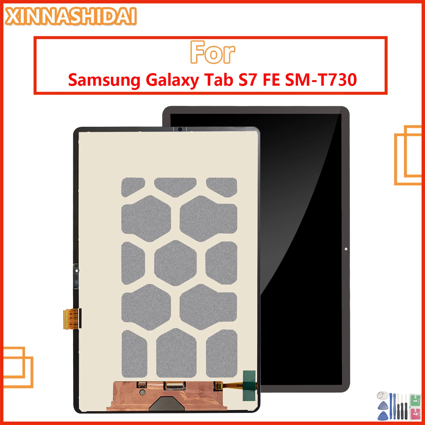 Para samsung galaxy tab s7 fe t730 t733 t735 t736 t737 t738 lcd screen ...