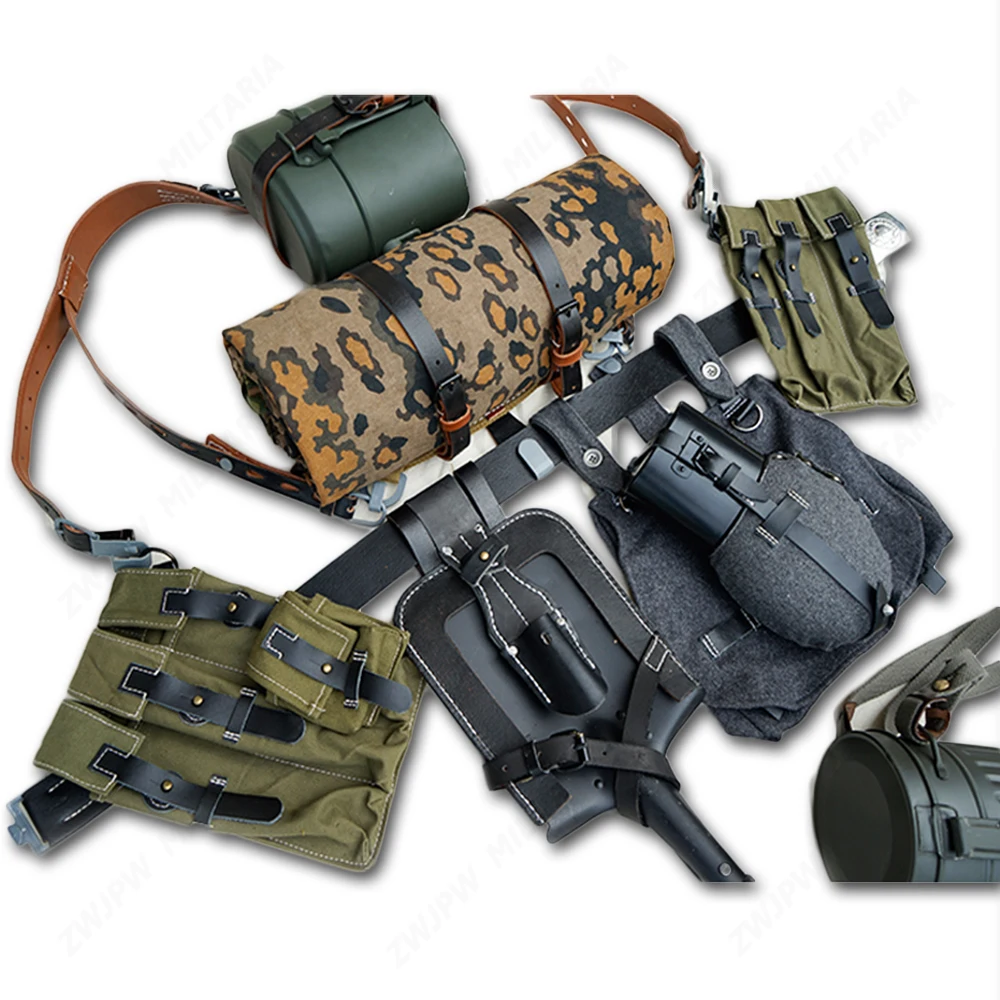 WW2-WWII-GERMAN-ARMY-SOLDIER-EQUIPMENT-MP40-P38-CANVAS-FIELD-GEAR ...