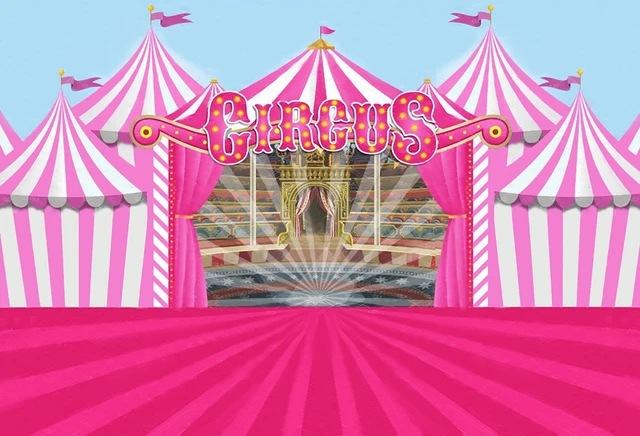 Pink Circus Backdrop