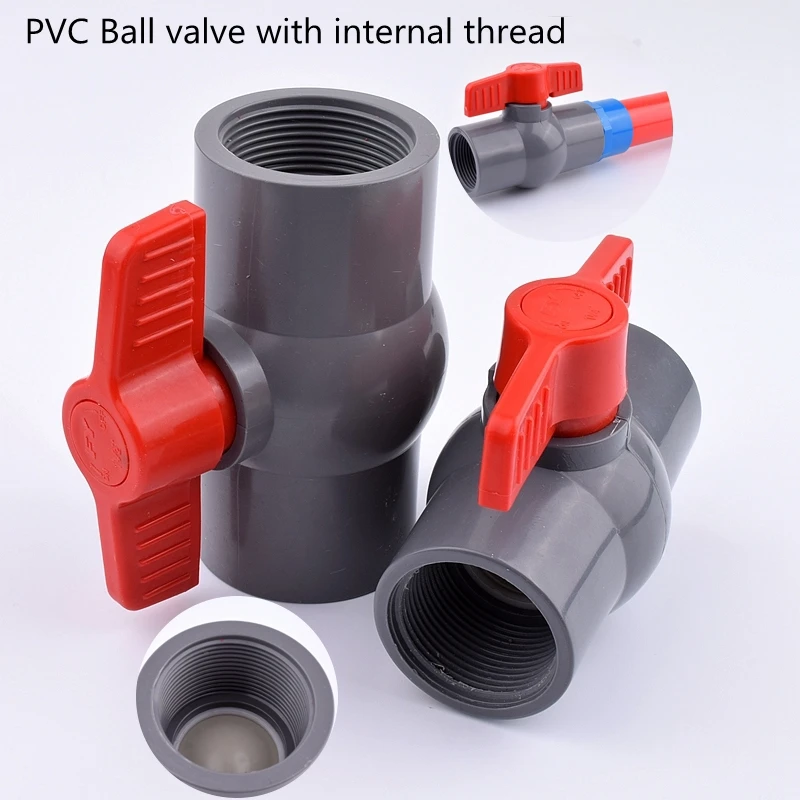 1Pc 1/2,3/4,1,1.2,1.5,2 Inch PVC Pipe Female Thread Valve Aquarium ...
