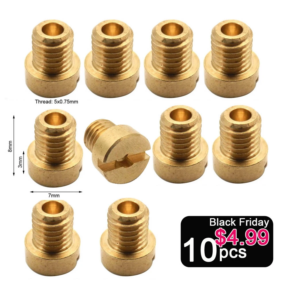10 Pieces 5mm Main Jet M5 Jets For Dellorto Carburetor Sha Phbg Nc T5 ...