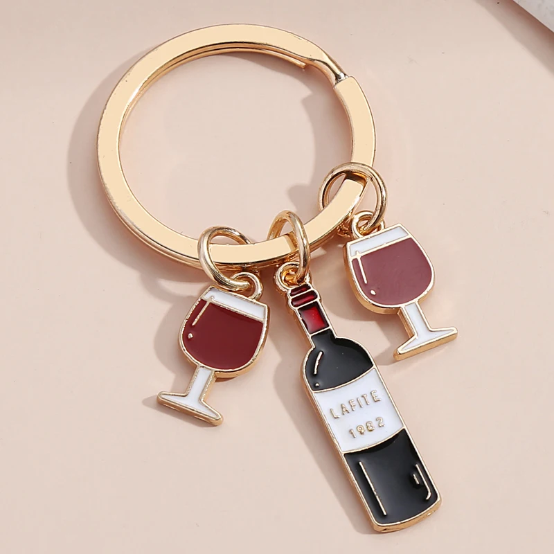 Emaille-Keychain-Bier-Schl-ssel-Ring-Bier-Tasse-Rotwein-Schl-ssel-Kette ...
