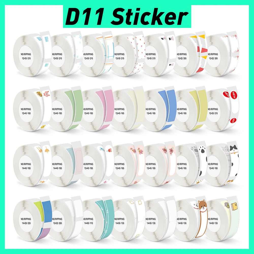 NIIMBOT D11 Label Paper D110 Label Sticker Waterproof Label Tape for ...