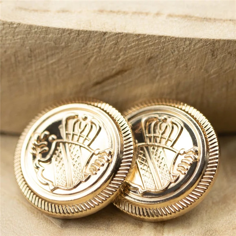 10pcs-lot-Stylish-Metal-Shield-Crown-Design-Golden-Buttons-for-Coat ...