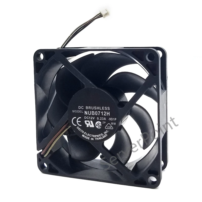 Cooler de servidor original para delta eletrônico, nub0712h r00, dc 12v, 0.23a, 70x70x25mm, 3 ...