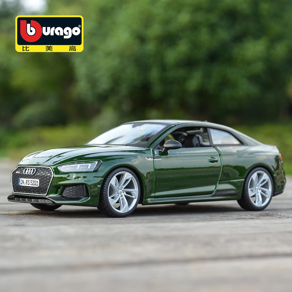 Bburago-1-24-Audi-RS5-Coupe-Green-Sports-Car-Static-Die-Cast-Vehicles ...