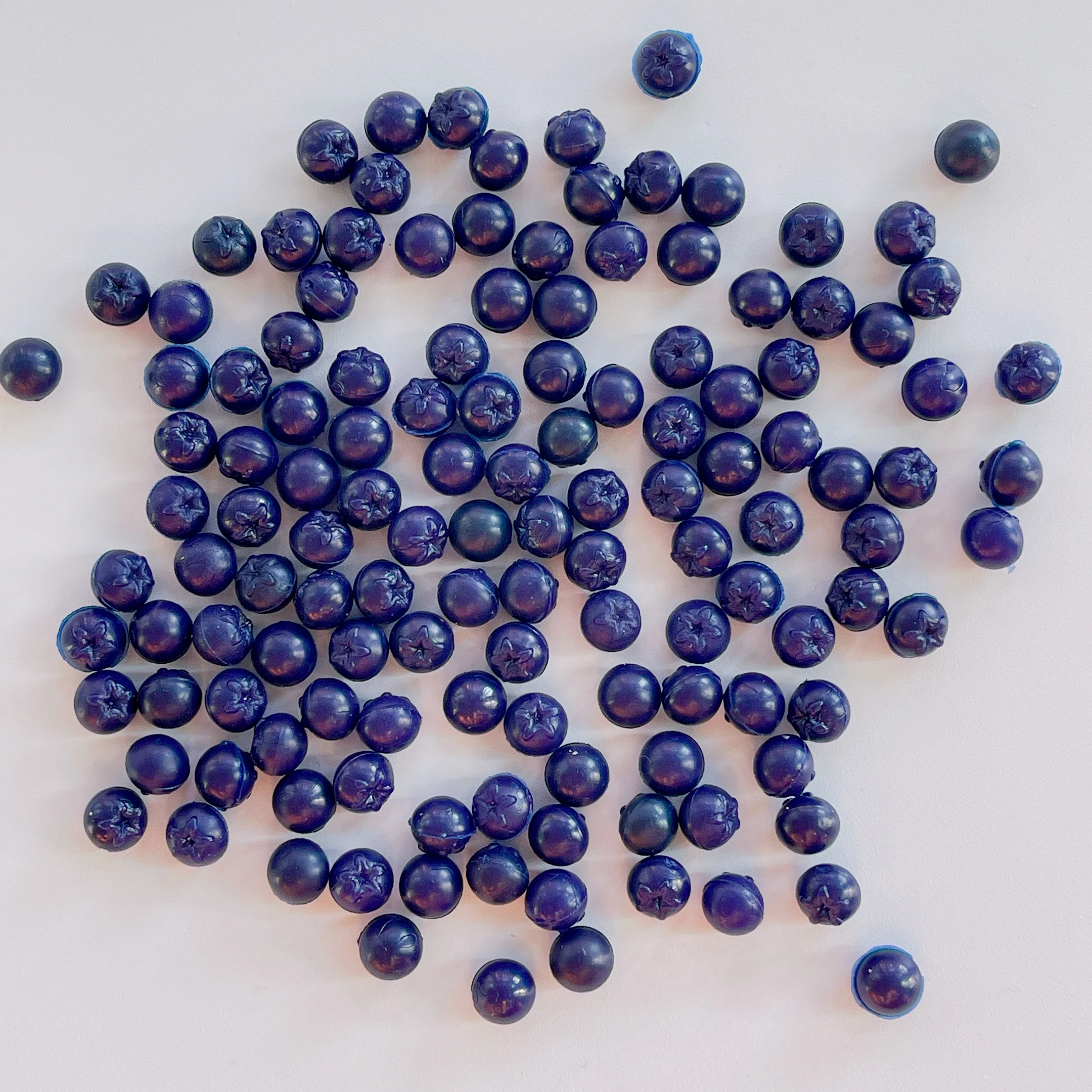 100PCS/LOT 3D PVC S Blueberry Imitation Fruit Deco Parts Dollhouse DIY ...