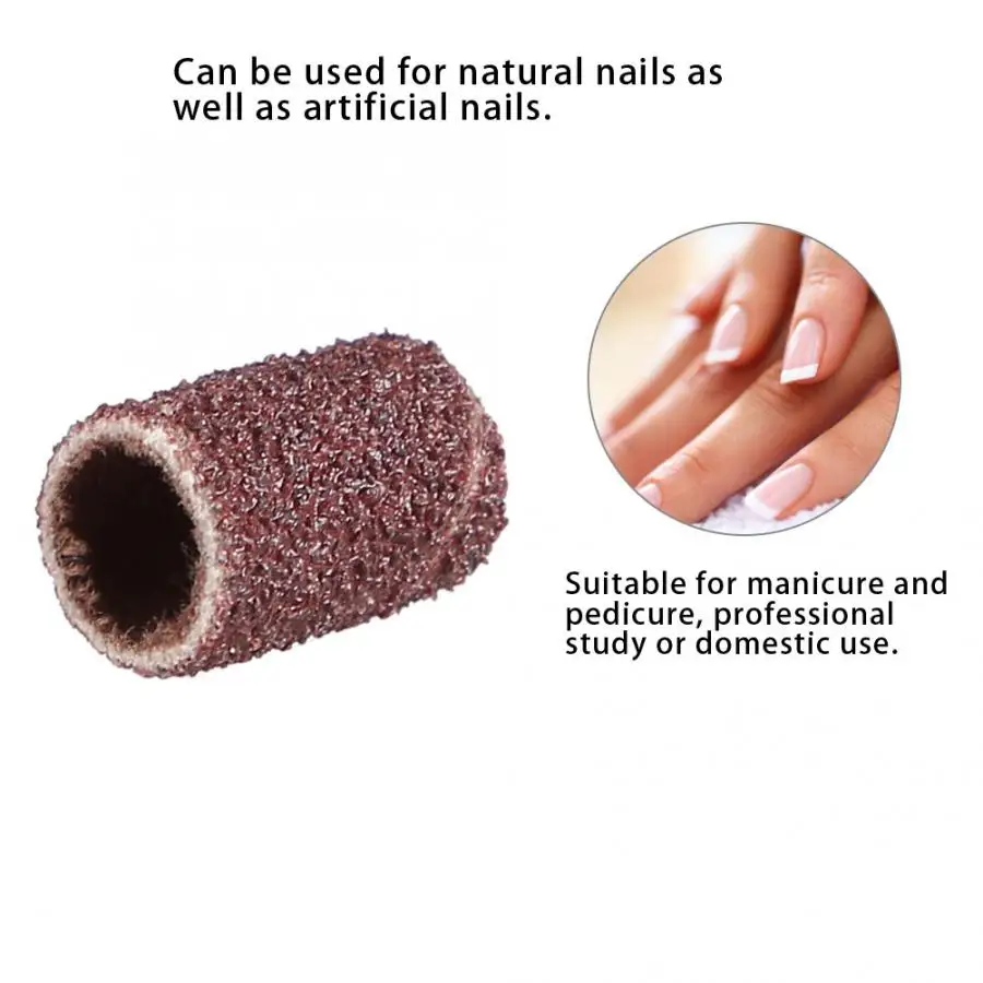 Nail Art 100pcs Nail Sanding Ring Grinding Head Sanding Band Ring Drill ...