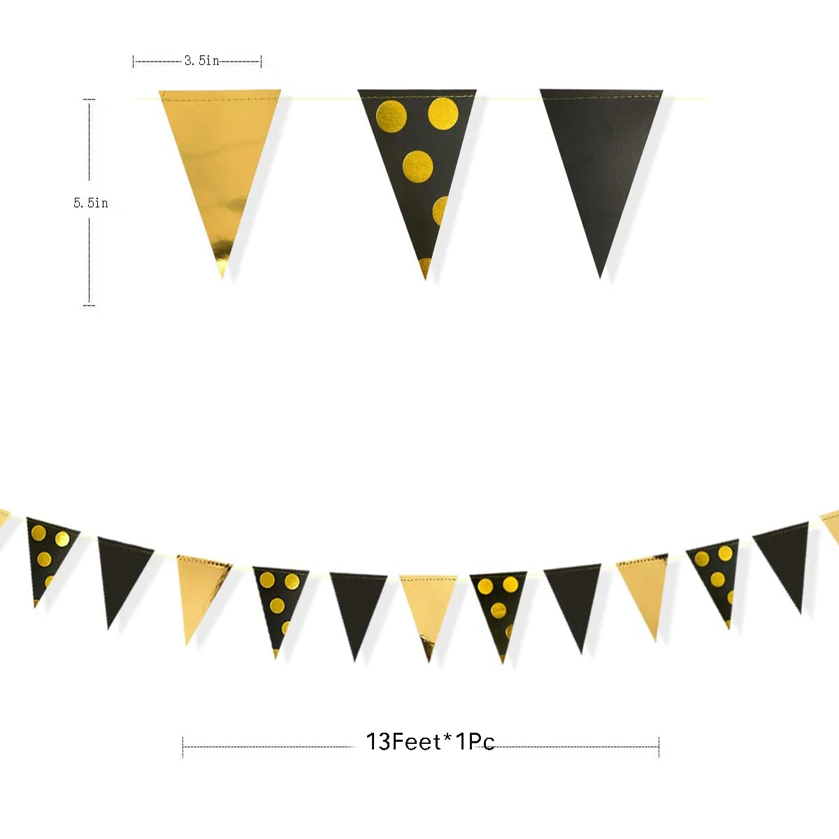 Polka Dot Triangle Banner Clipart