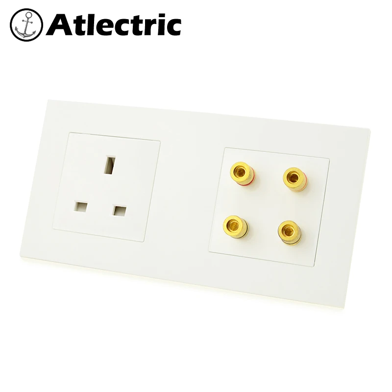 Atlectric-UK-Standard-Banana-Socket-Electrical-Outlet-Sound-Speaker ...