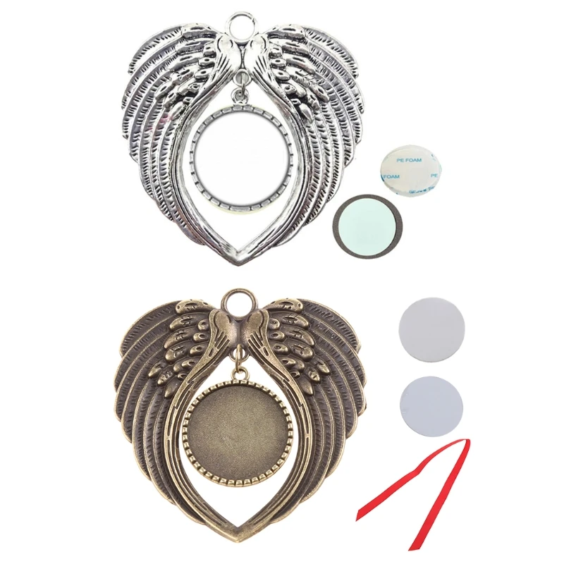 Sublimation Wing Ornament Decorations Angel Wing Shape DIY Photo Blank ...
