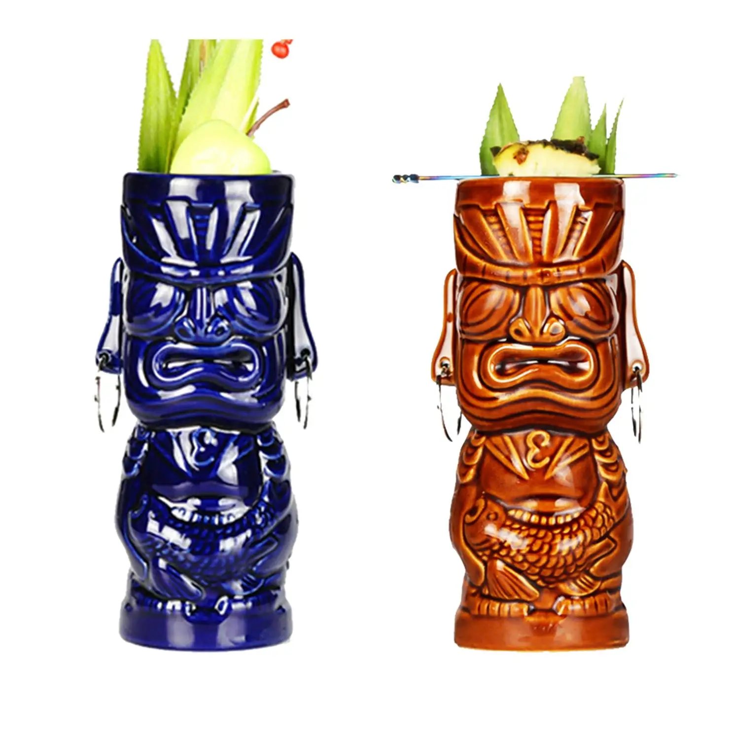 Tiki-mugs Cocktail Cup Beer Wine Mug Ceramic Tiki Mugs Art Crafts ...