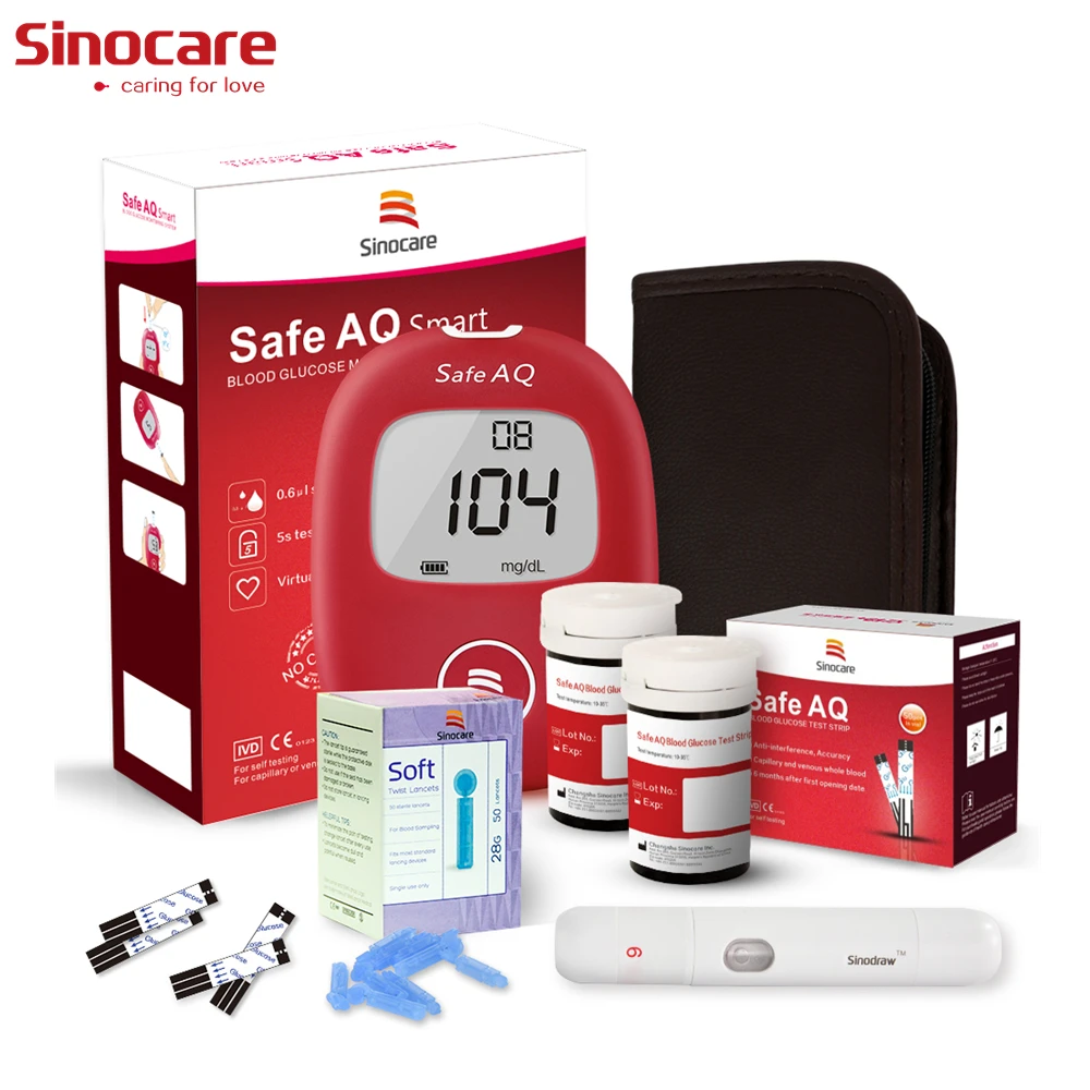 Sinocare-Monitor-inteligente-de-glucosa-en-sangre-Safe-AQ-gluc-metro ...