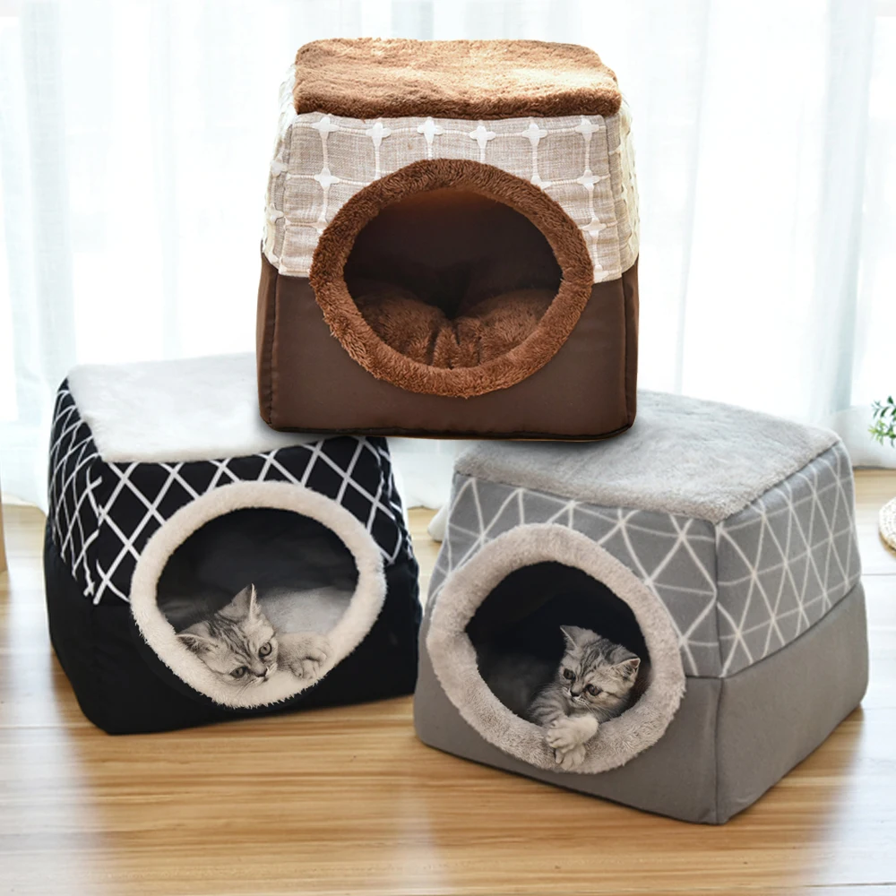Warm-Pet-Dog-Cat-Bed-Soft-Nest-Dual-Use-Cat-Sleeping-Bed-Pad-Winter ...