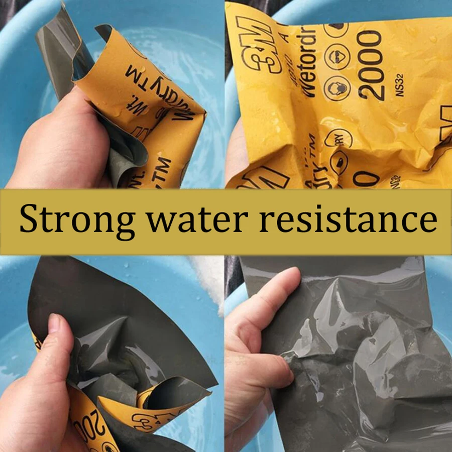 Genuine 3M Fine Sandpaper 1000/1200/1500/2000 Mesh Grit Water Sandpaper ...