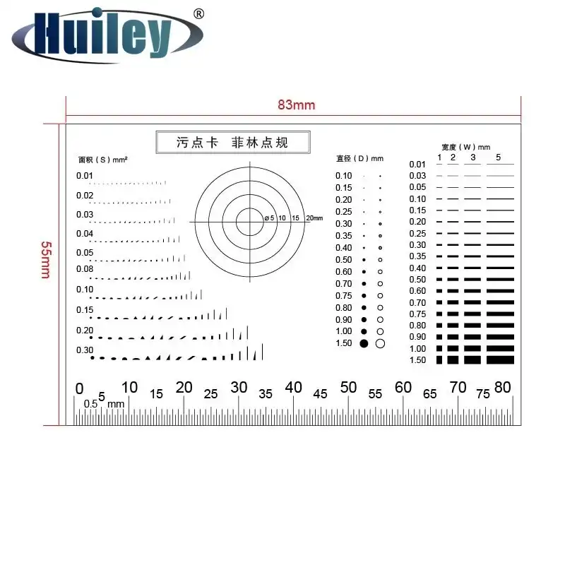 Gauge Point Gauge Transparent Film Stain Card Comparison Card Stain ...