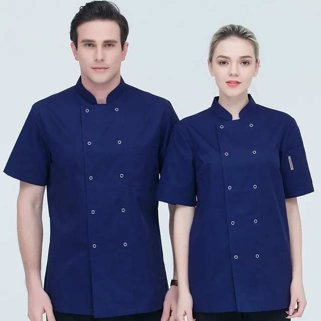 Long Sleeve Chef Jacket Unisex Men Women Restaurant Hotel Cook Coat ...
