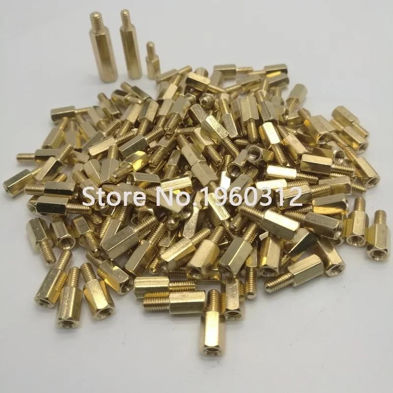 5-50pcs male to female Brass spacer M2 m2.5 m3 m4 m5 Long Hexagonal ...