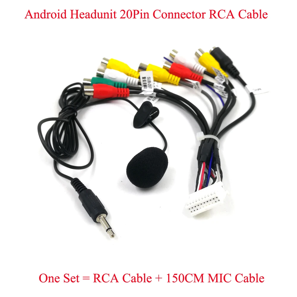 Biurlink Android Radio Stereo RCA Output Wire Aux in Subwoofer ...