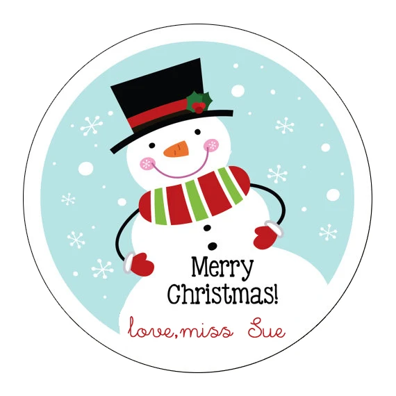 Customzied-Snowman-Gift-Tags-Snowman-Labels-Digital-Christmas-Labels ...