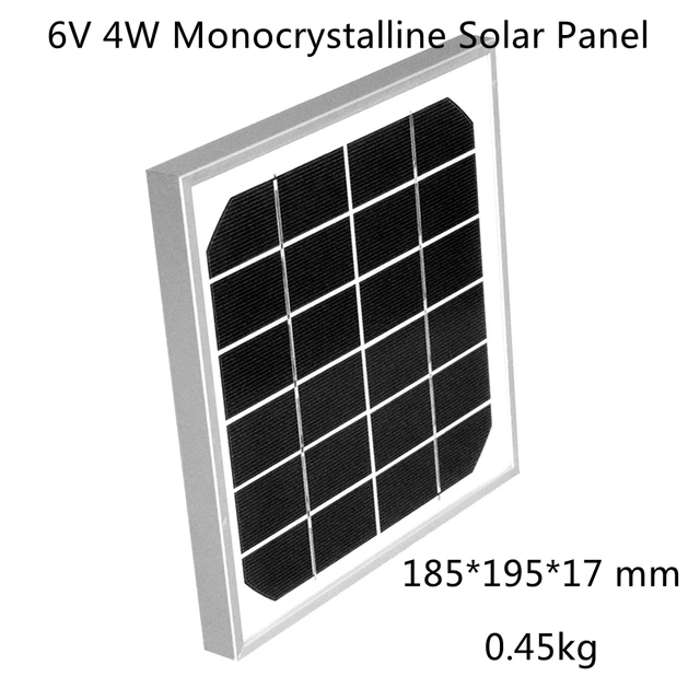 4W Glass Solar Panel Monocrystalline/Polycrystalline Solar Panels ...