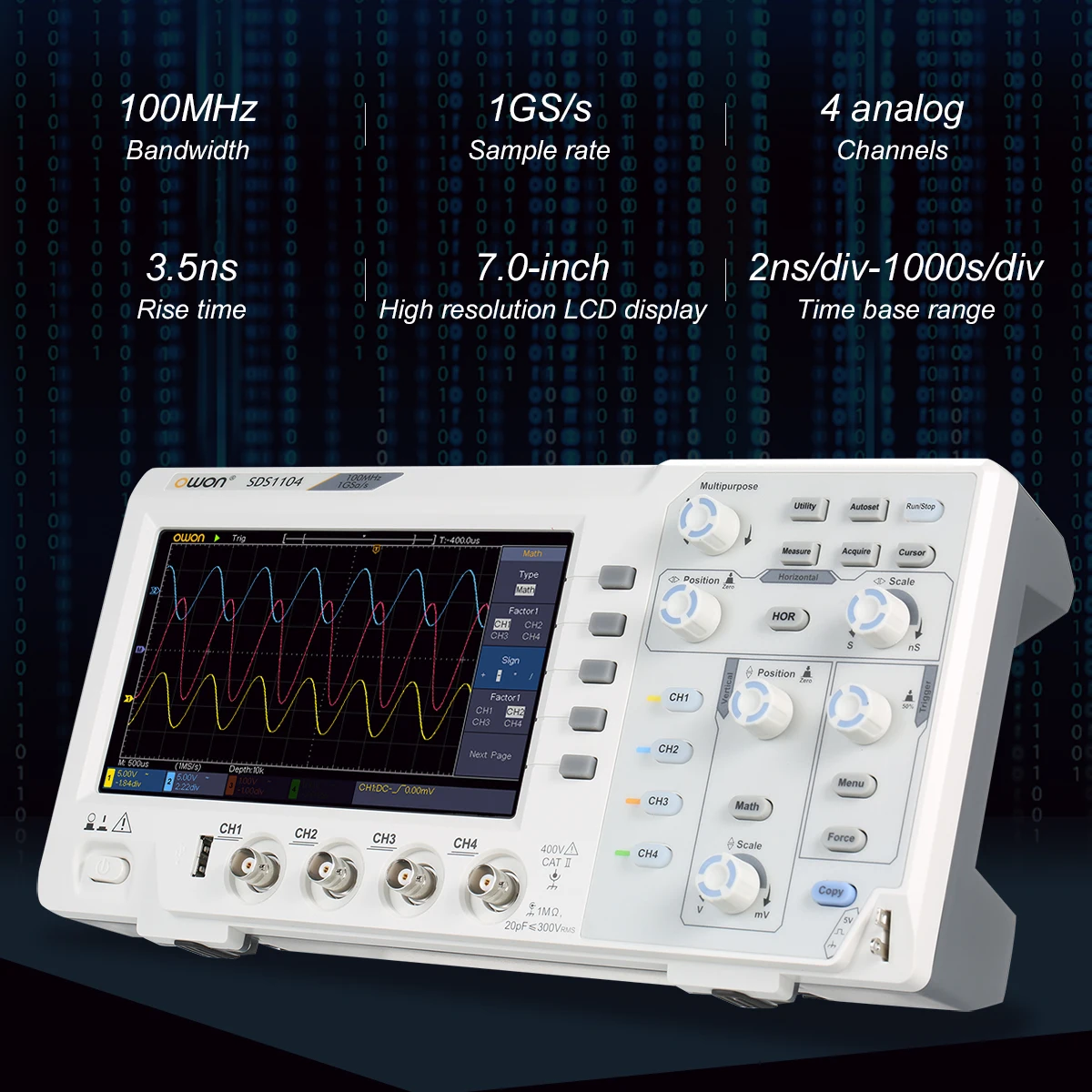 SDS1104-4-CH-Digital-Oscilloscope-Automotive-Oscilloscope-with-7-inch ...