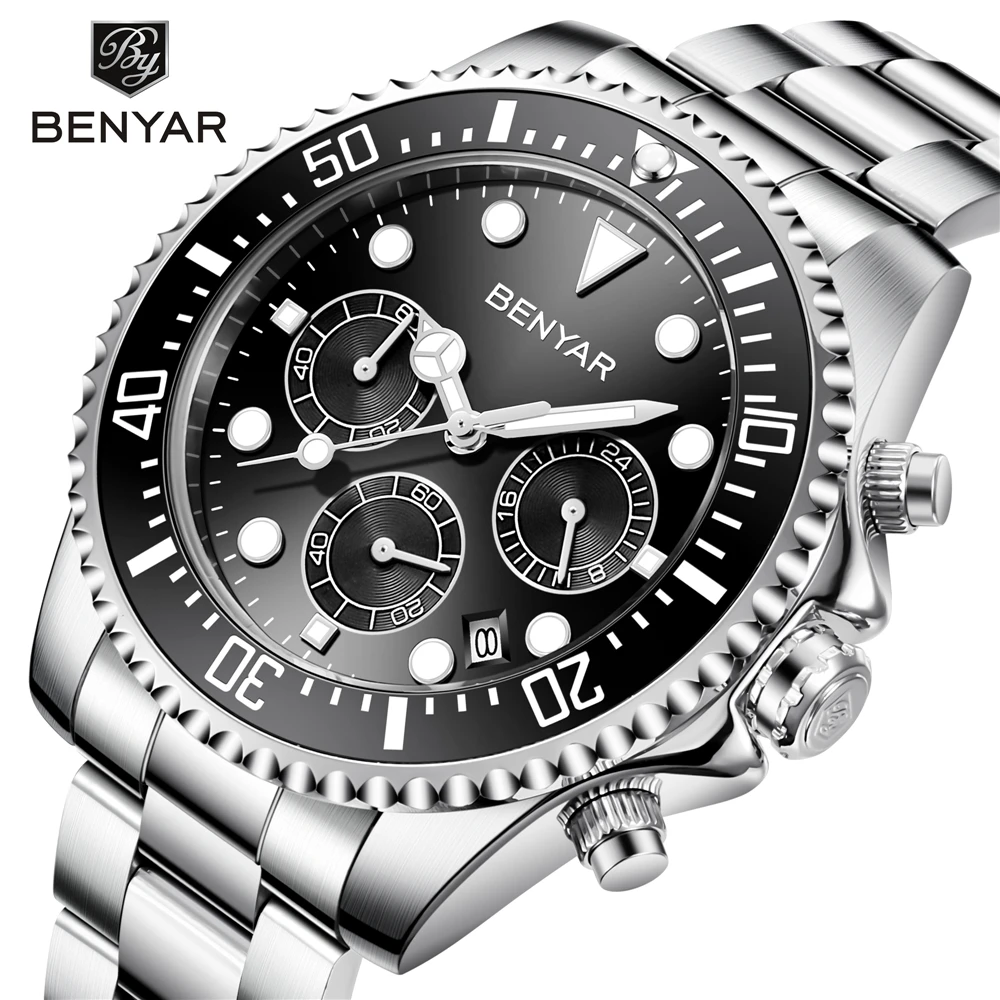 BENYAR-Men-Watch-Top-Brand-Luxury-Chronograph-Waterproof-Military-Male ...