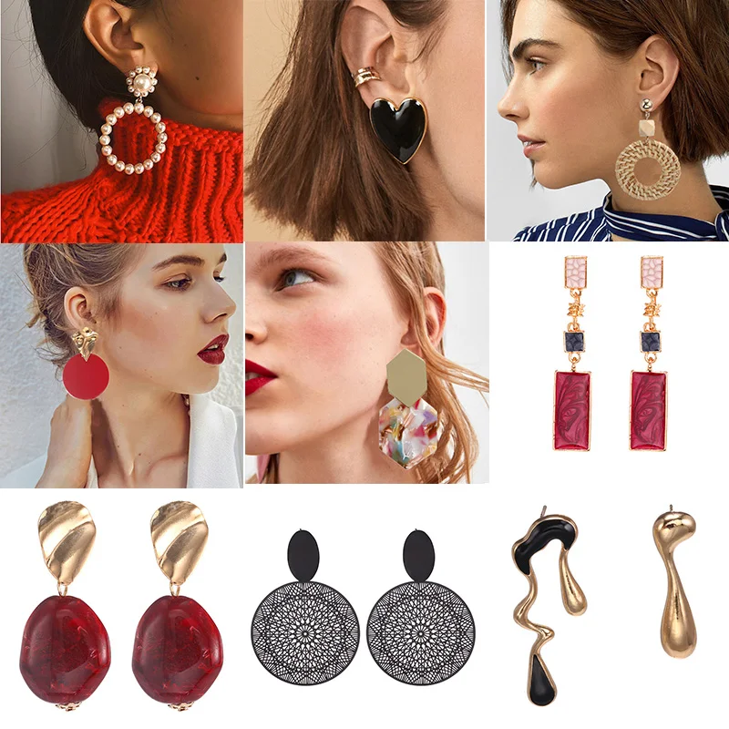 Fashion Women Drop Earrings Unique Personality Vintage Puck ZA Style ...