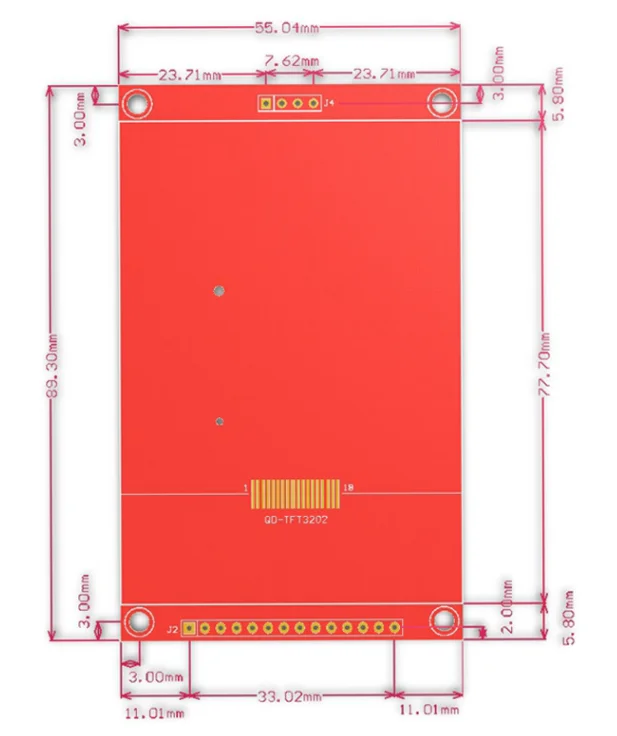 3.2 Inch 320X240 SPI Serial TFT LCD Module Display Screen ILI9341 No ...